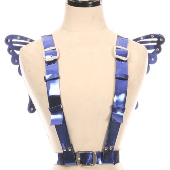 Daisy Corsets | Accessories | Daisy Corsets Blue Metallic Butterfly ...